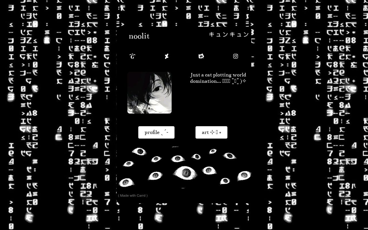 noolit's carrd⋆˚࿔